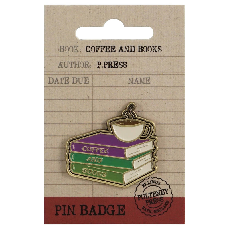 Coffee and Books Pin Badge $11.99