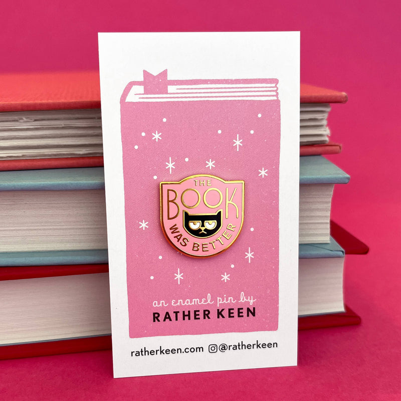 Book Cat Enamel Pin $16.99