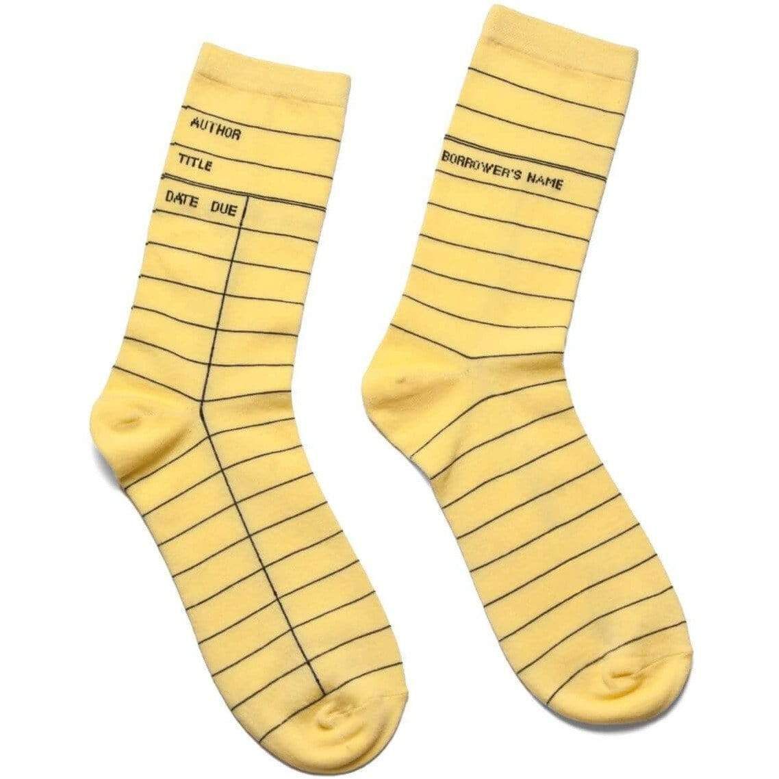 Library Card Socks BookGeek